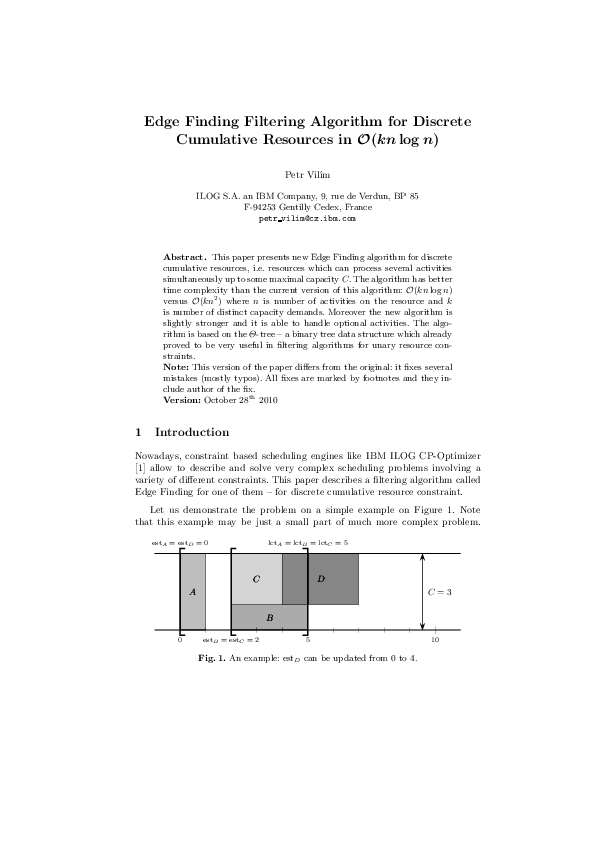 (PDF) Timetable Edge Finding Filtering Algorithm for Discrete Cumulative Resources