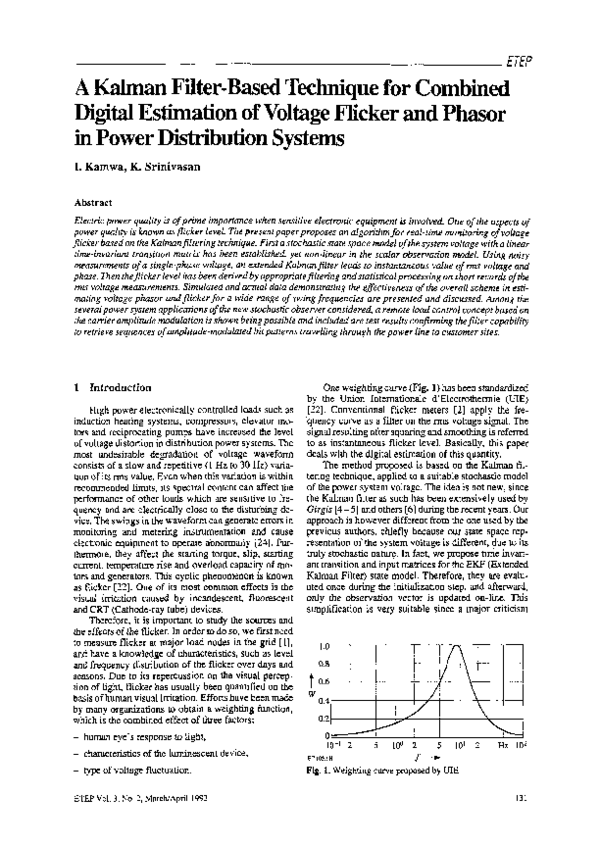 (PDF) A kalman filter-based technique for combined digital estimation ...