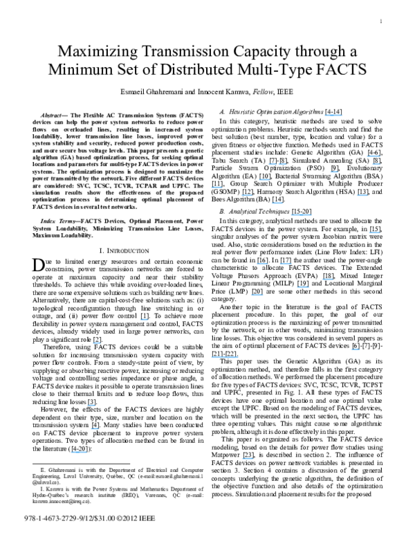 (PDF) Maximizing transmission capacity through a minimum set of ...