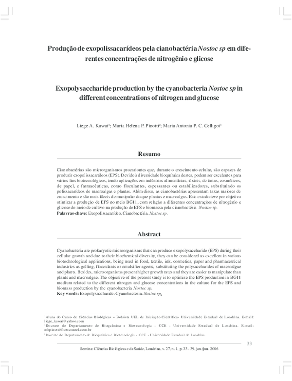 (PDF) Exopolysaccharide production by the cyanobacterium Anabaena sp. ATCC 33047 in batch and ...