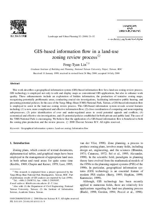 (PDF) GIS-based information flow in a land-use zoning review process
