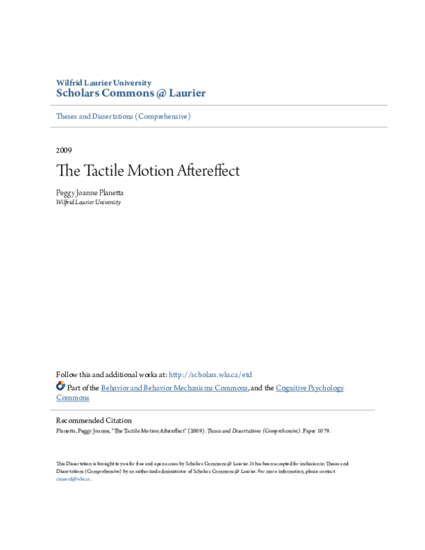 (PDF) Site of stimulation effects on the prevalence of the tactile ...