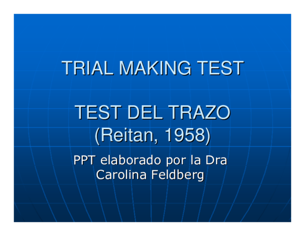 (PDF) TRIAL MAKING TEST