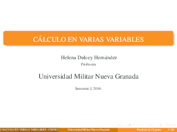 (PDF) CÁLCULO EN VARIAS VARIABLES