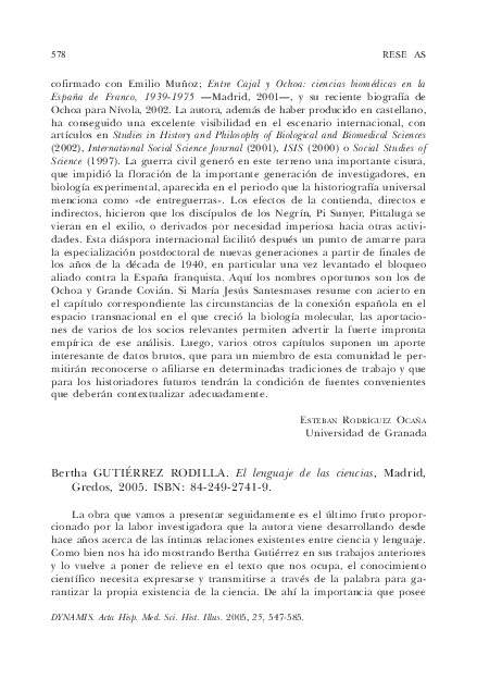 (PDF) GUTIÉRREZ RODILLA, Bertha. El lenguaje de las ciencias