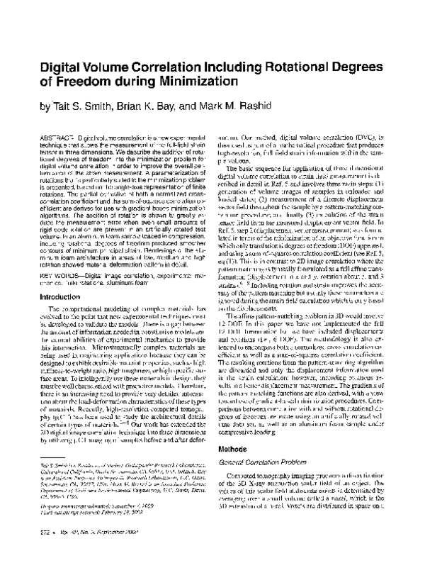 (PDF) Digital volume correlation including rotational degrees of ...