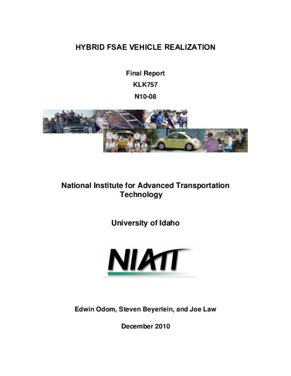 (PDF) Hybrid Fsae Vehicle Realization