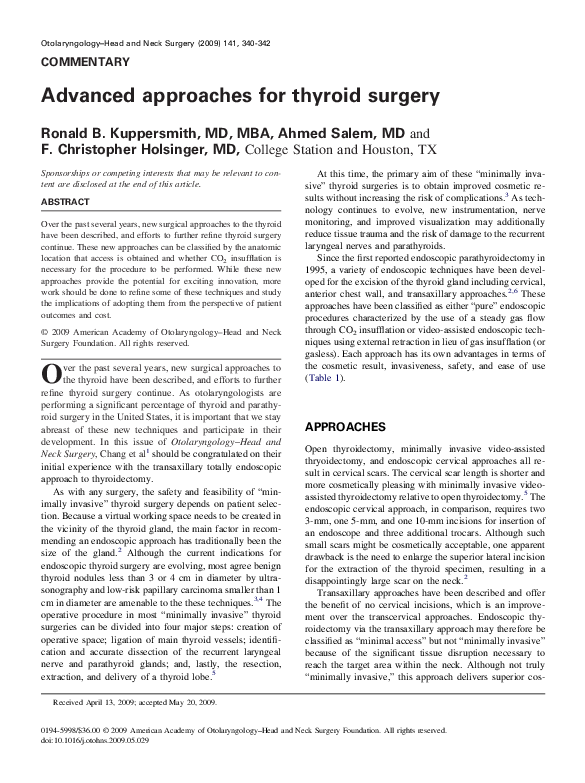 (PDF) A proposal for thyroid surgery: criteria to identify the references of endocrine surgery ...