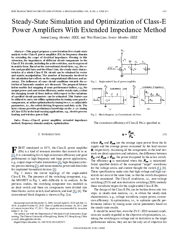(PDF) Steady-State Simulation and Optimization of Class-E Power ...