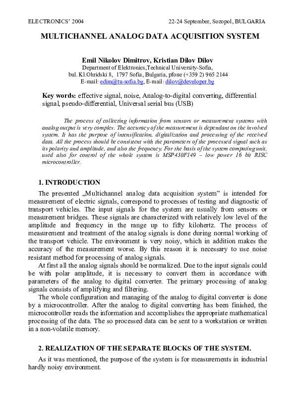(PDF) MULTICHANNEL ANALOG DATA ACQUISITION SYSTEM