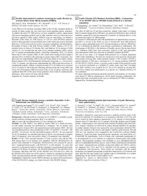 (PDF) Cystic Fibrosis (CF) Newborn Screening (NBS) – Comparison of an ...