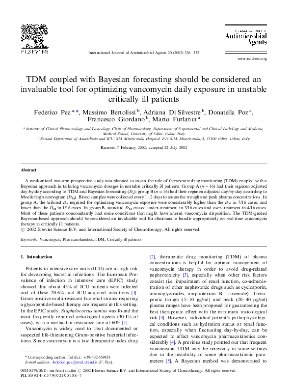 (PDF) TDM coupled with Bayesian forecasting should be considered an invaluable tool for ...