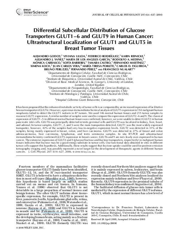 (PDF) Differential subcellular distribution of glucose transporters ...