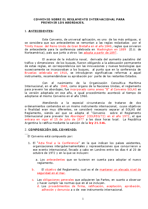 (DOC) CONVENIO SOBRE EL REGLAMENTO INTERNACIONAL PARA PREVENIR LOS ...
