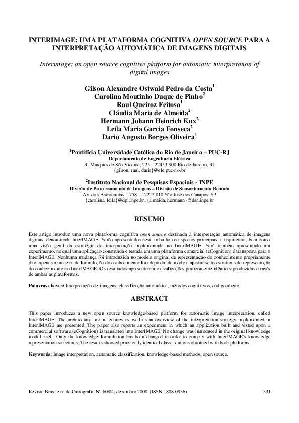 (PDF) INTERIMAGE: UMA PLATAFORMA COGNITIVA OPEN SOURCE PARA A ...