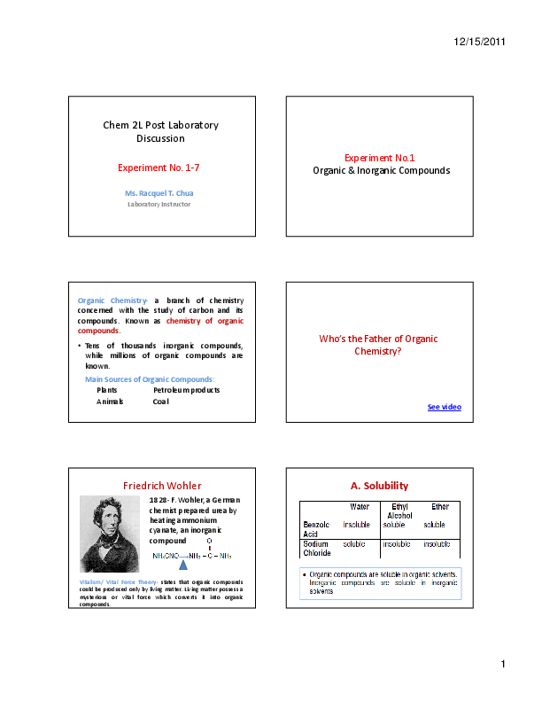 Pdf Org Chem 1l Post Lab Expt 1 7 