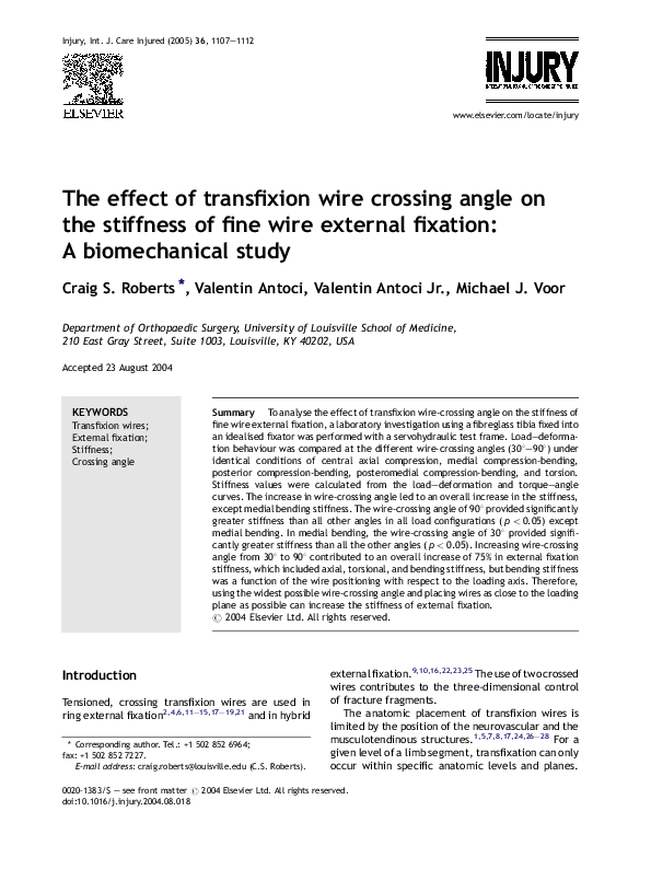 (PDF) The effect of transfixion wire crossing angle on the stiffness of ...