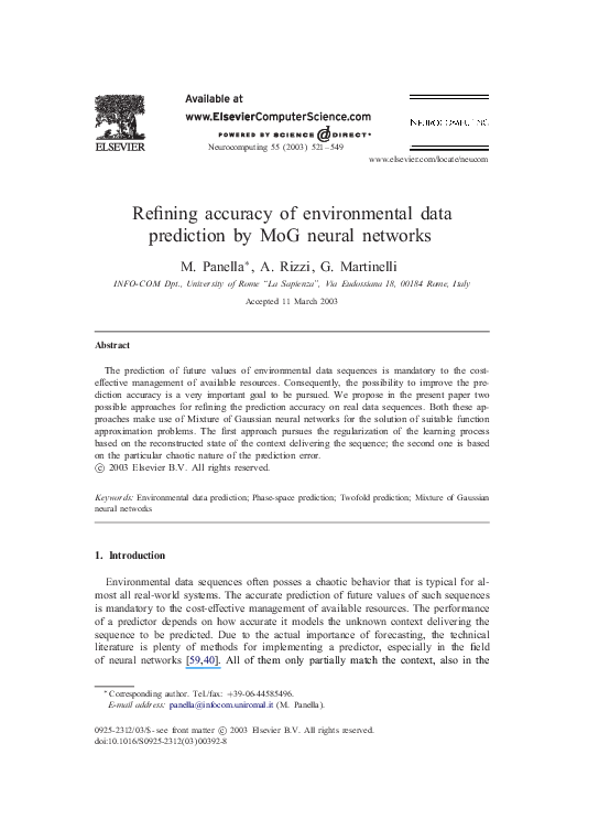 (PDF) Refining accuracy of environmental data prediction by MoG neural ...