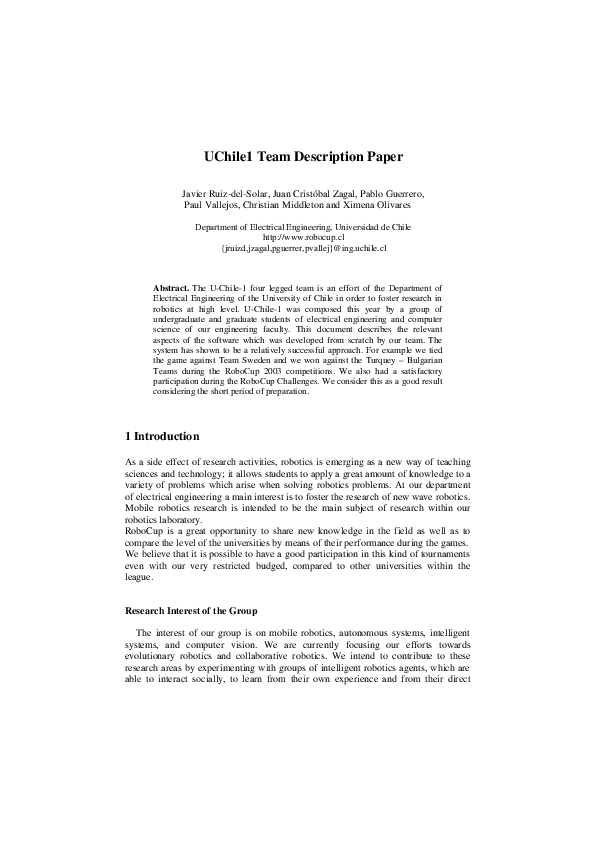 (PDF) UChile1 Team Description Paper