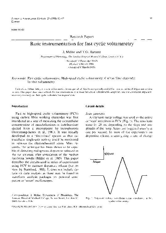 (PDF) Basic instrumentation for fast cyclic voltammetry