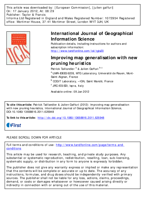 (PDF) Improving map generalisation with new pruning heuristics