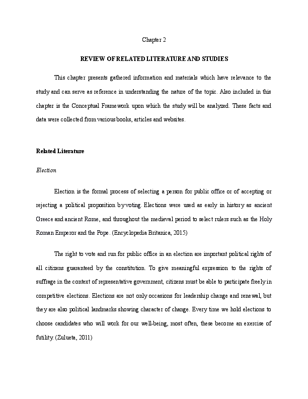 (DOC) Chapter 2 REVIEW OF RELATED LITERATURE AND STUDIES