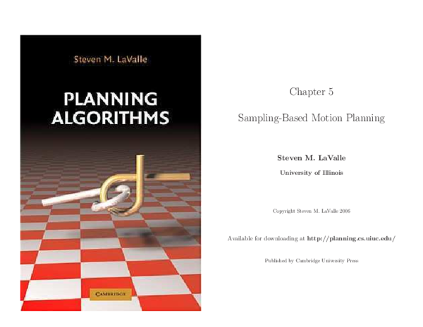 (PDF) Chapter 5 Sampling-Based Motion Planning