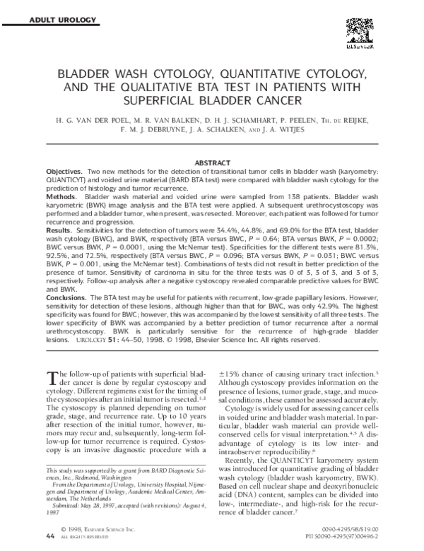 (PDF) Quick‐staining urinary cytology and bladder wash image analysis ...