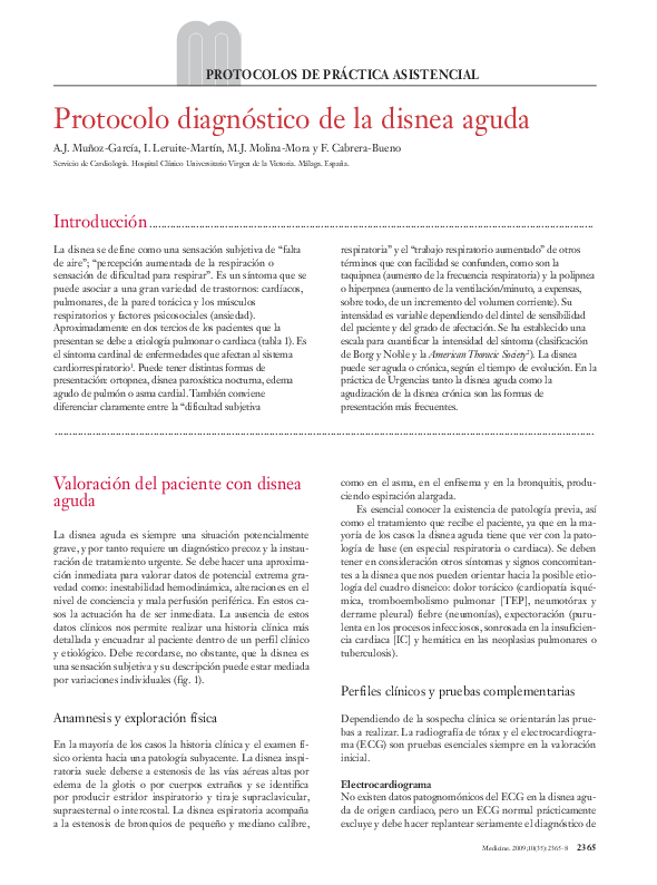 (PDF) Protocolo diagnóstico de la disnea aguda