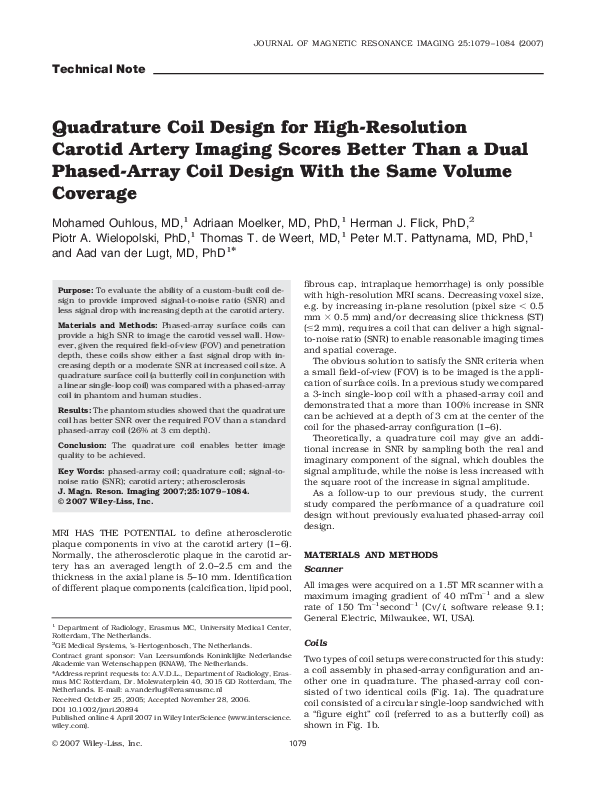 (PDF) Quadrature coil design for high-resolution carotid artery imaging ...
