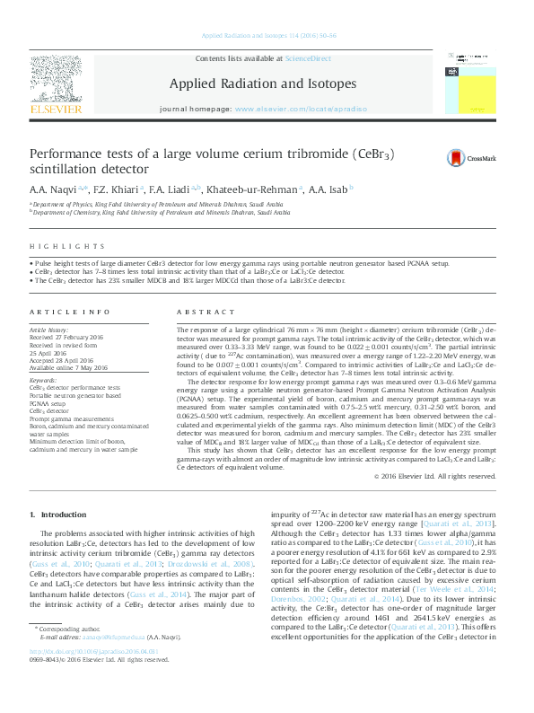 (PDF) Pulse height tests of a large diameter fast LaBr3:Ce ...
