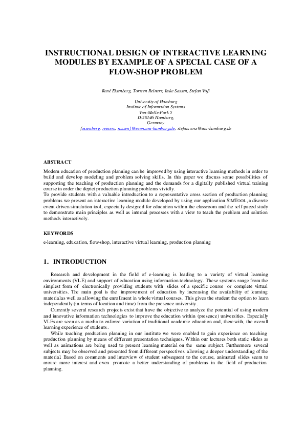 (PDF) Instructional Design of Interactive Learning Modules by Example ...