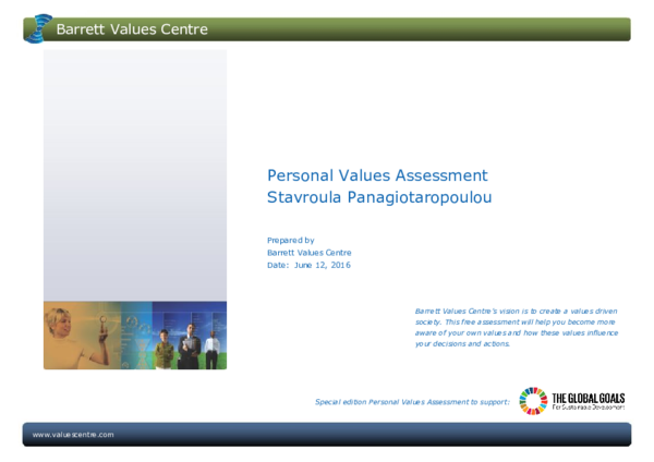 (PDF) Personal Values Assessment Stavroula Panagiotaropoulou