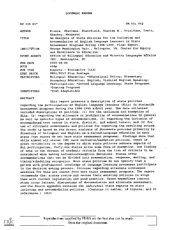 (PDF) Diagnostic English Test (DET) for Non-native Speakers | Kubra ...