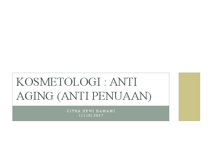 Ppt Anti Aging Pptx