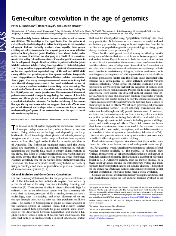 (PDF) Gene culture coevolution.pdf