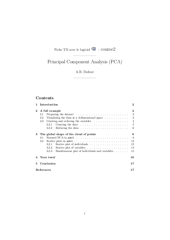 (PDF) Principal Component Analysis (PCA)