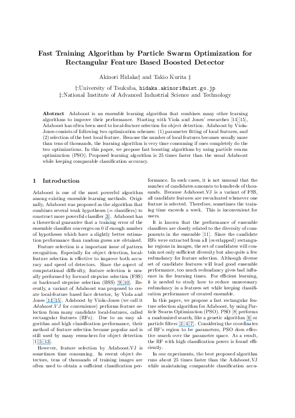 (PDF) Fast training algorithm by Particle Swarm Optimization and random candidate selection for ...