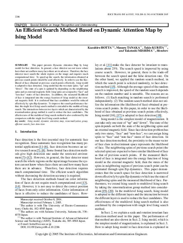 Pdf An Efficient Search Method Based On Dynamic Attention Map By