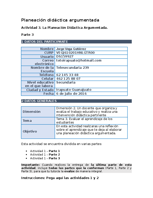 (DOC) Planeación didáctica argumentada