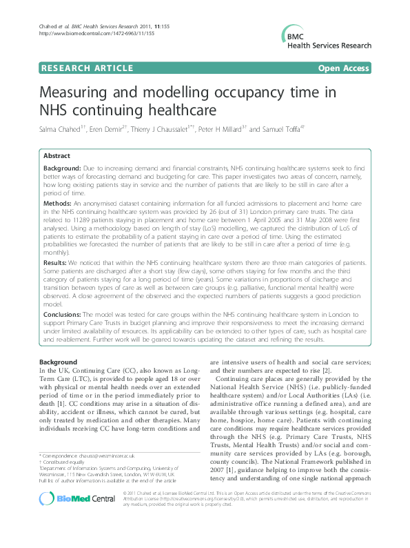 (PDF) A Decision Support Tool for Health Service Redesign