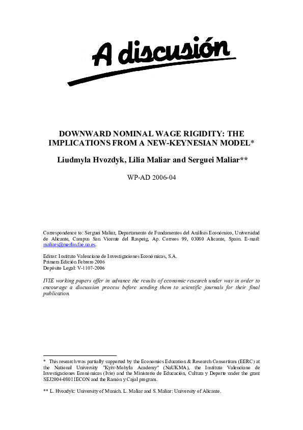Pdf Downward Nominal Wage Rigidity The Implications From A New 6063