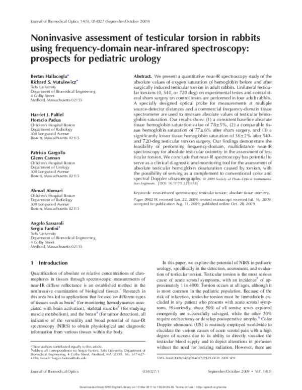 Pdf Diagnosis Of Testicular Torsion And Differentiation From Other