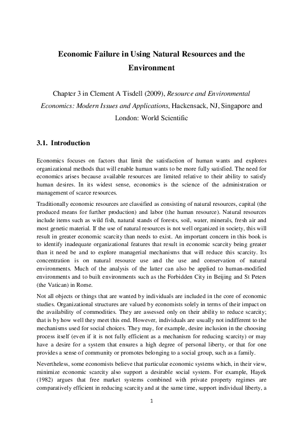 (PDF) 3. Economic Failure in Using Natural Resources and the ...
