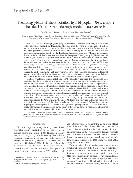 (PDF) Predicting yields of short-rotation hybrid poplar (Populus spp ...