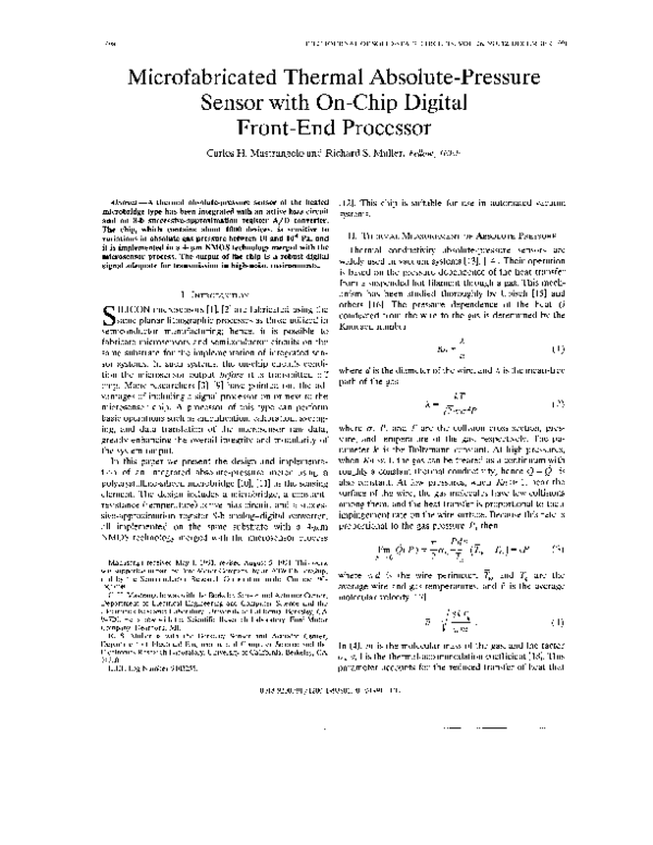 (PDF) Microfabricated thermal absolute-pressure sensor with on-chip ...