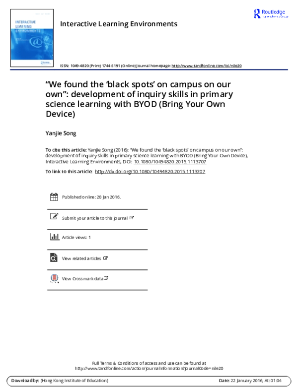 (PDF) Interactive Learning Environments