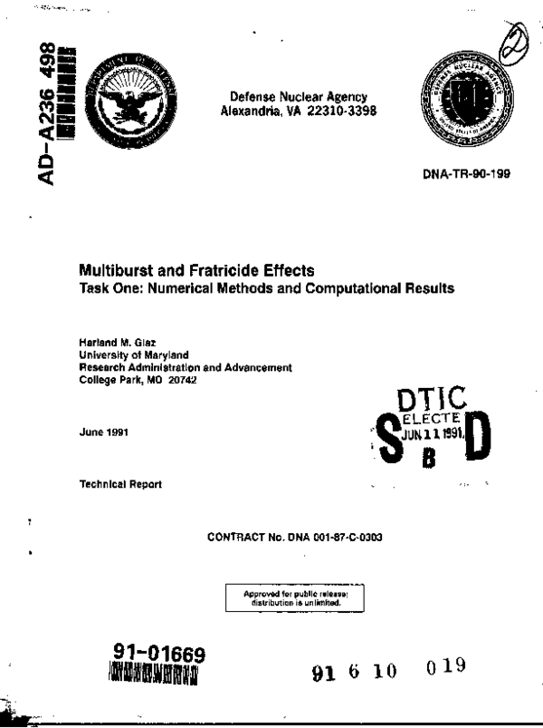 (PDF) Multiburst and Fratricide Effects. Task 1: Numberical Methods and ...