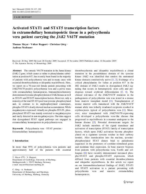 (PDF) Activated STAT1 and STAT5 transcription factors in extramedullary ...