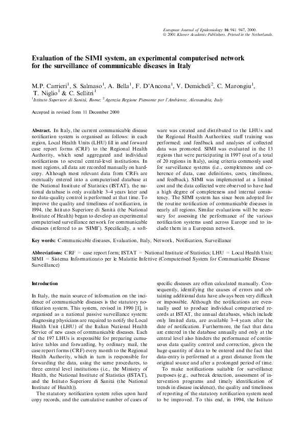 (PDF) Evaluation of the SIMI system, an experimental computerised ...